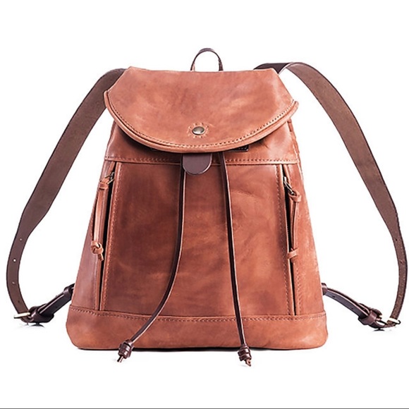 KRUG GARAGE ATELIER | Bags | New Natalia Drawstring Leather Backpack Cognac Color | Poshmark